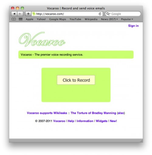 Site Of The Month February 2011 ~ Vocaroo | EnglishClub