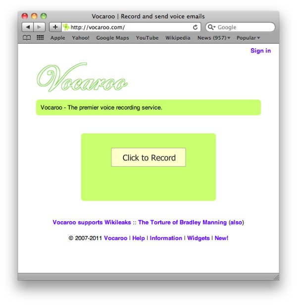 Site Of The Month February 2011 ~ Vocaroo | EnglishClub